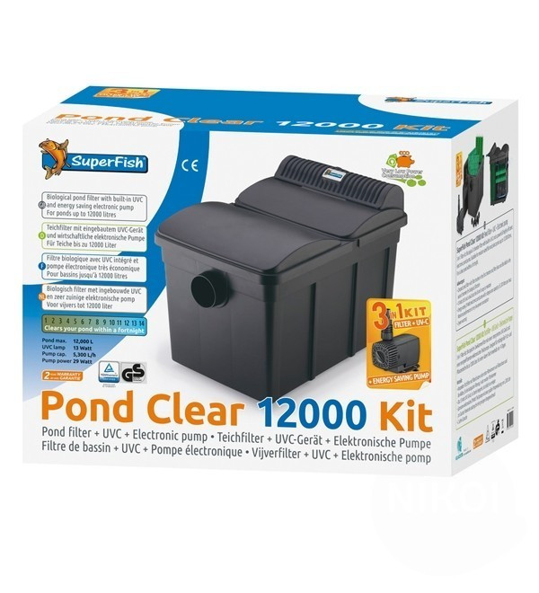 SUPERFISH FILTRE SUPERFISH PONDCLEAR KIT 12000 UVC 13W + POND ECO 4900